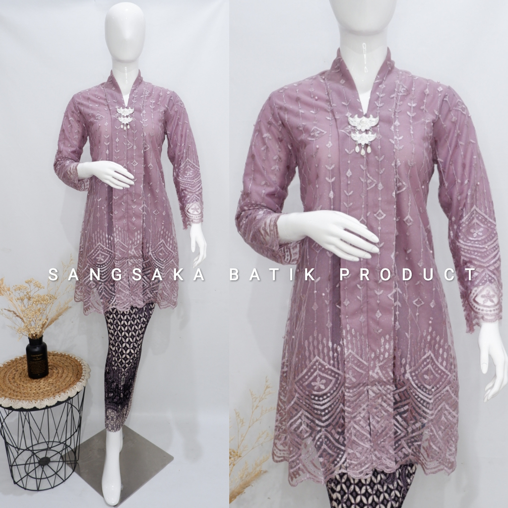 Jual Kebaya Tunik / Tunik Brokat / Kebaya Modern / Kebaya tile / Kebaya ...