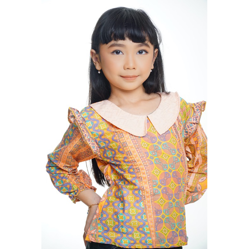 Jual TOP BLUS BATIK ANAK SOFT SINARAN PINK PEACH UNGU LILAC ATASAN ...