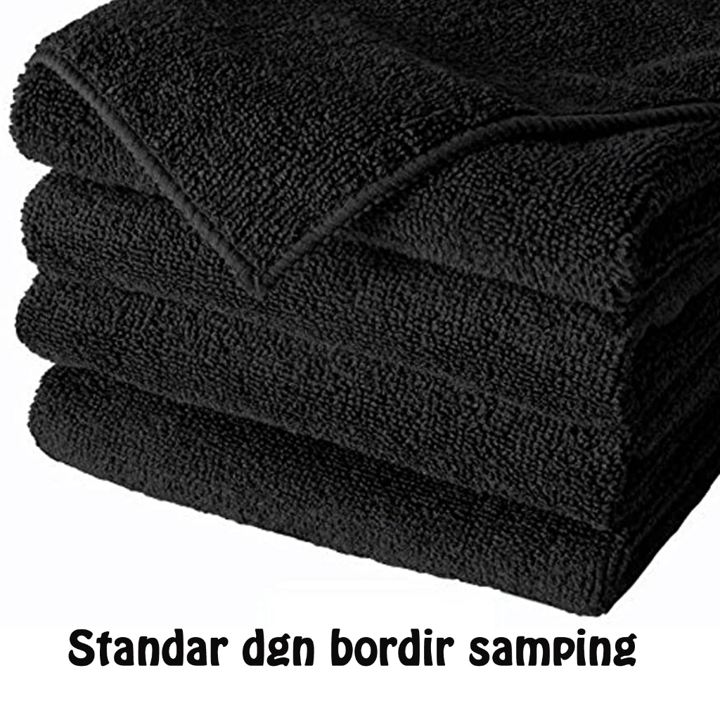 Jual Kain Lap Microfiber Hitam / Black Edgeless Micro Fiber Mobil Motor ...