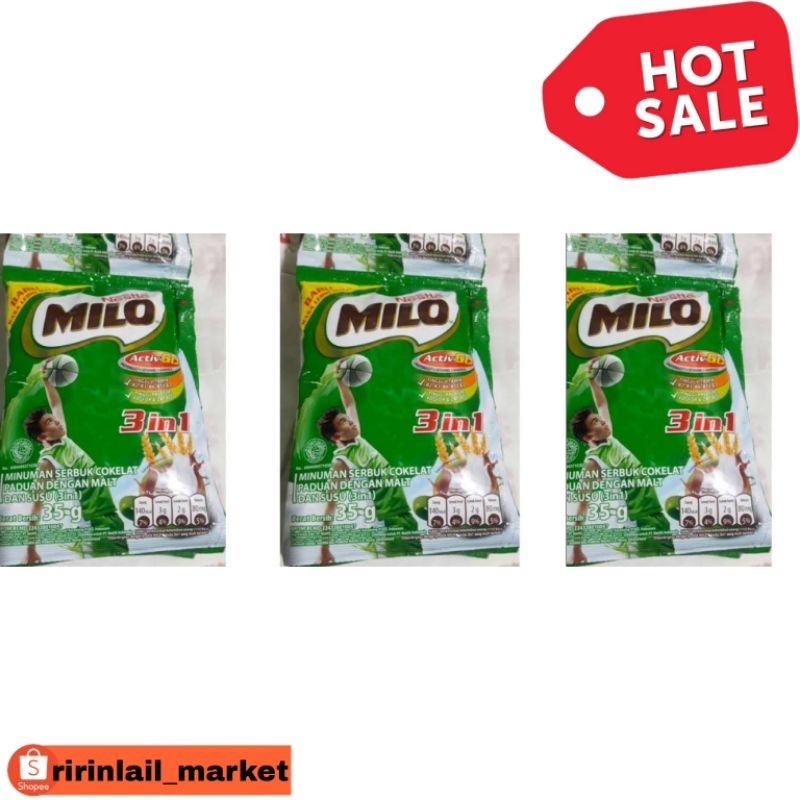 Jual MILO 3 in 1 SACHET 10x35 /RENTENG | Shopee Indonesia