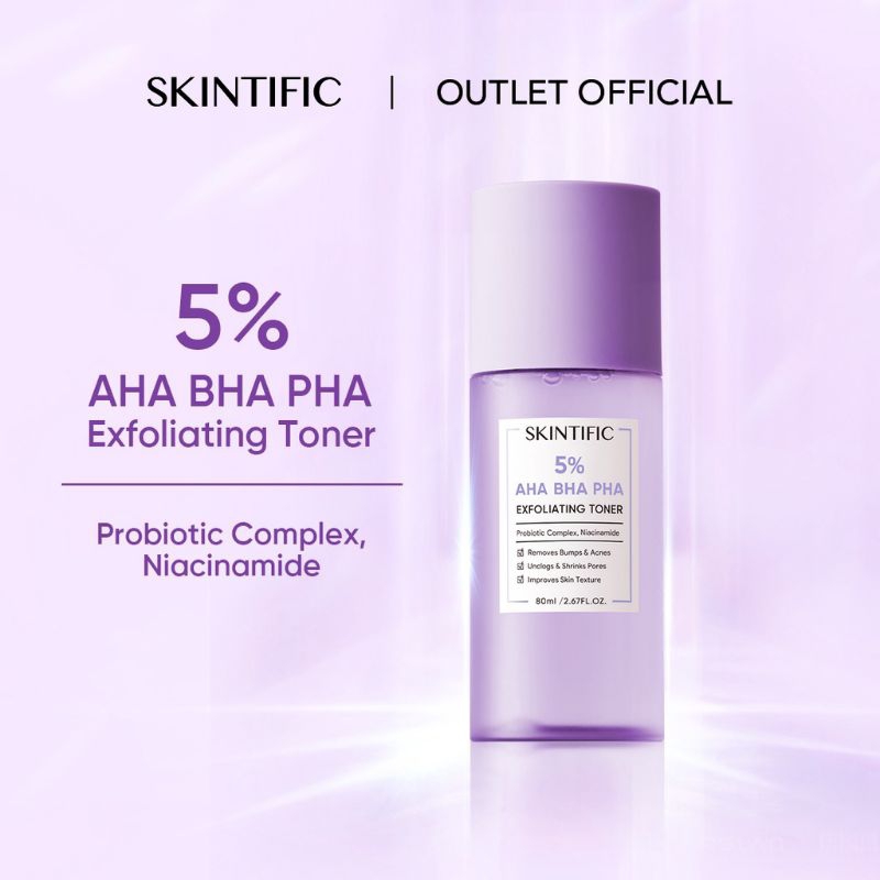 Jual SKINTIFIC 5% AHA BHA PHA Exfoliating Toner | Shopee Indonesia