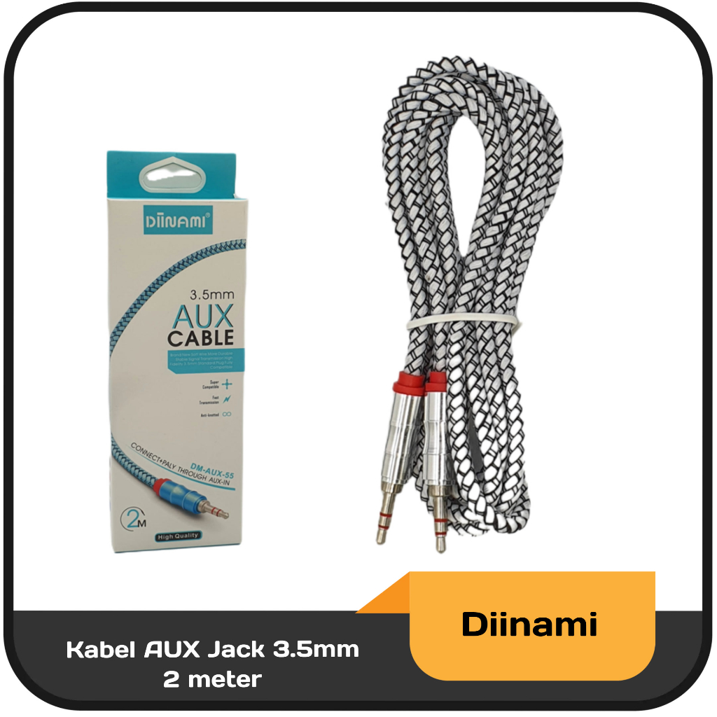 Jual Kabel Audio/Kabel AUX Jack 3.5mm Diinami | Shopee Indonesia