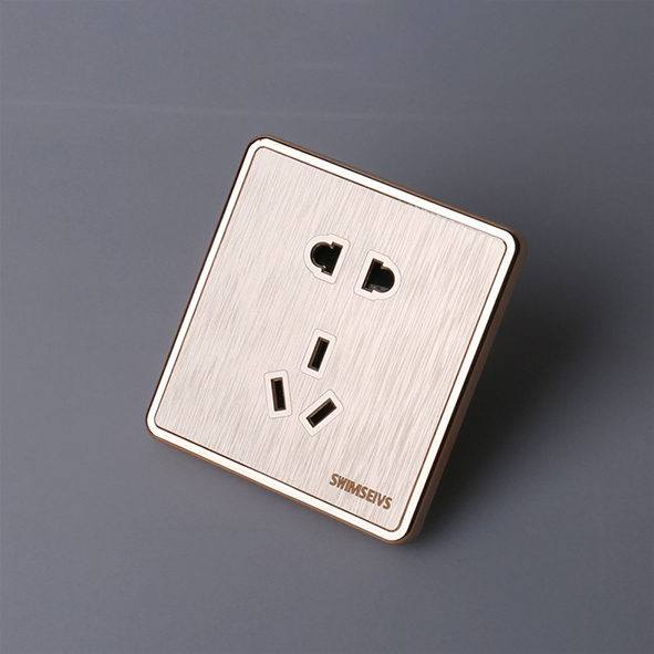 Jual Sakelar Lampu Emas Gold Brushed 1/2/3 Gang Electrical Switch ...