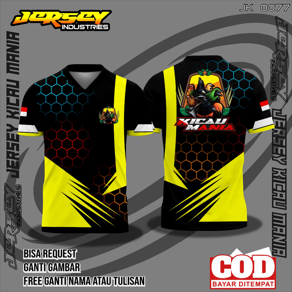 Jual Kaos Jersey Team Burung Desain Keren - Bisa Ubah Nama Dan Nomor ...