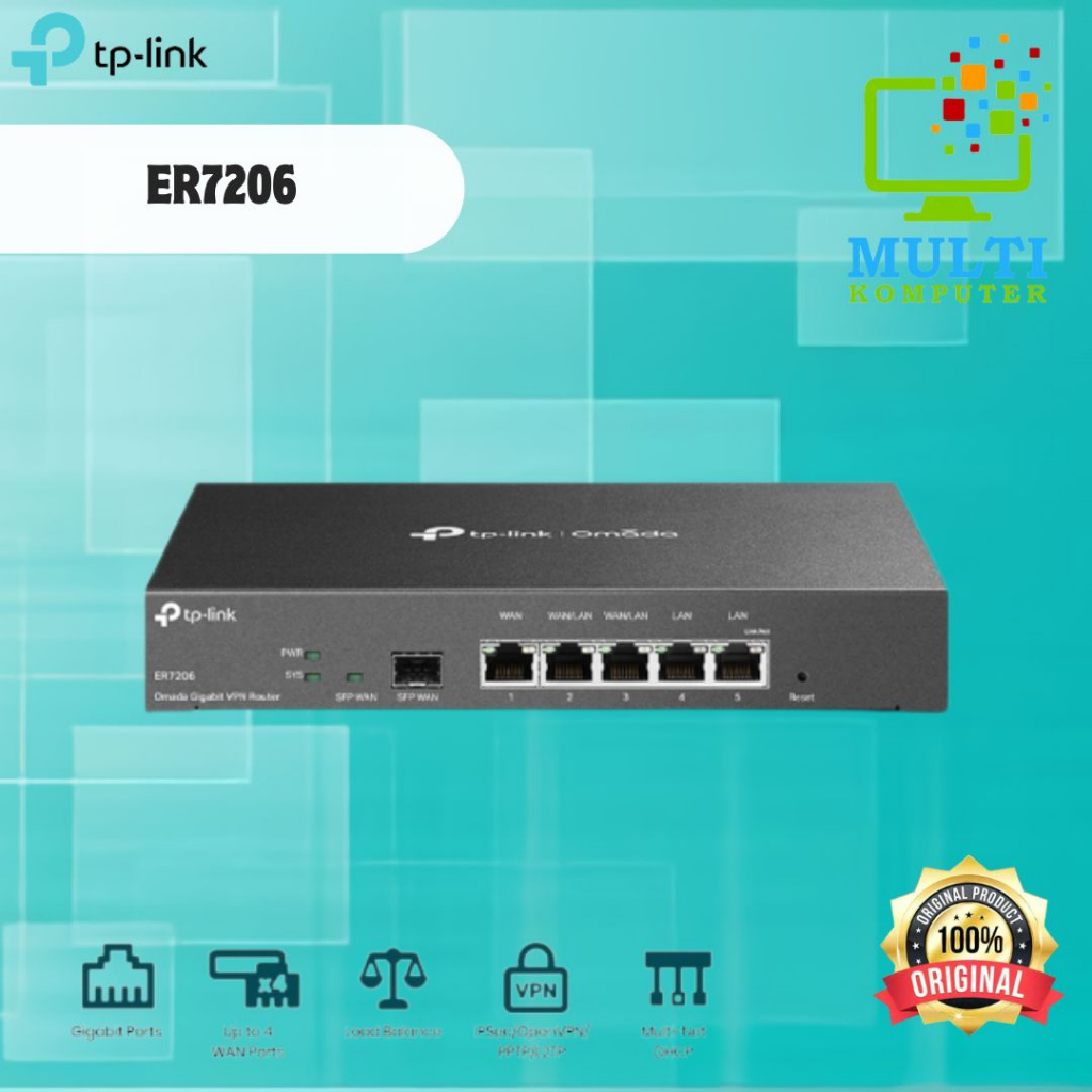 Jual TP-LINK ER7206 New Omada Gigabit VPN Router Highly Secure VPN ...