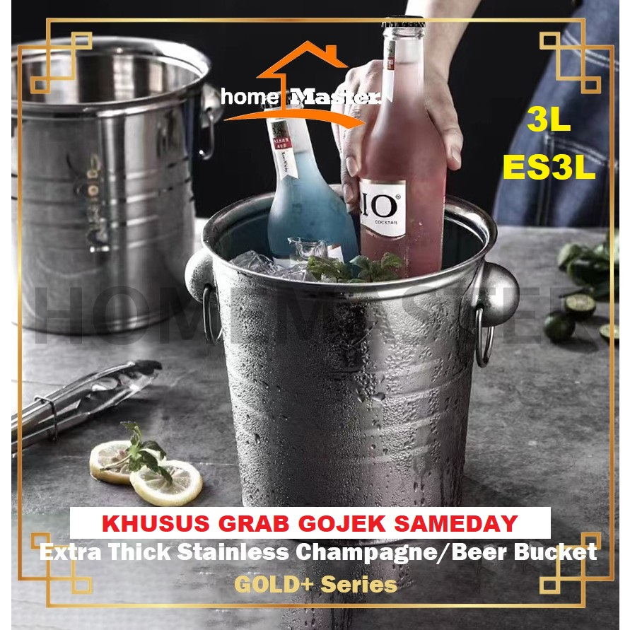 Jual GO Premium Ember/Bucket Es/Ice Champagne/Bir/Beer/Wine Stainless 3L ES3L | Shopee Indonesia