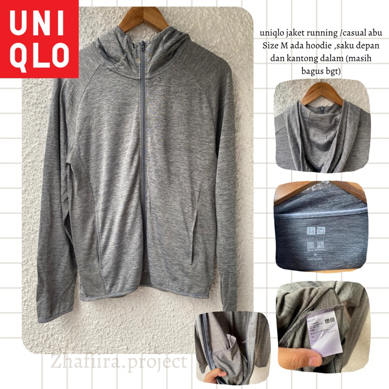 Jual JAKET UNIQLO RUNNING ABU | Shopee Indonesia
