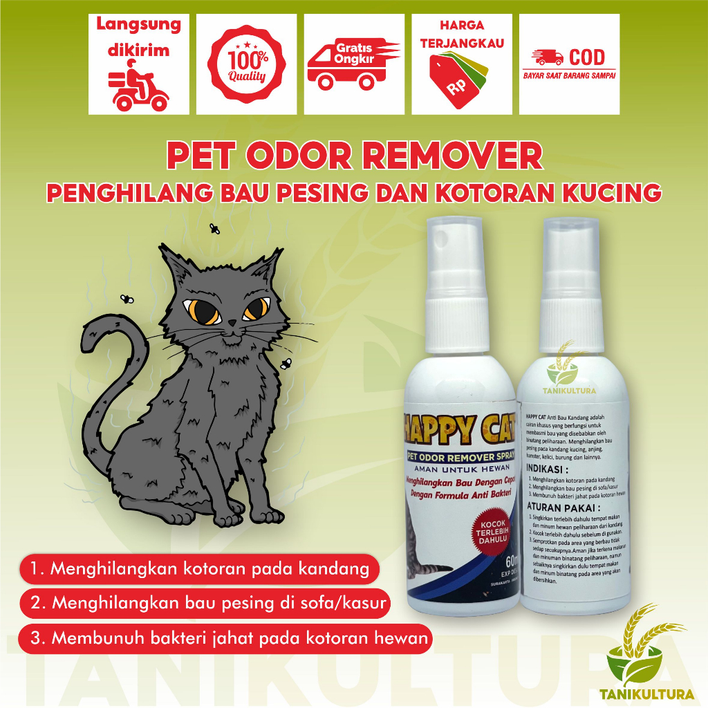 Jual Penghilang Bau Pesing Pup Poop Pipis Kucing Penetral Bau Kandang ...
