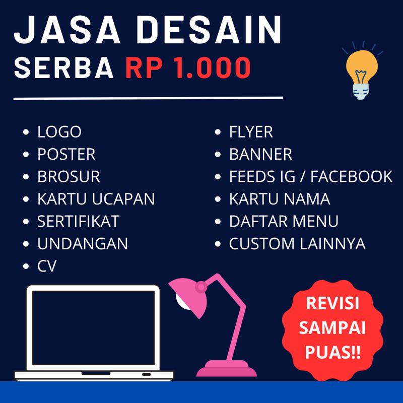 Jual Jasa Desain Serba Seribu (Logo/Poster/Banner/Undangan/CV/dan ...