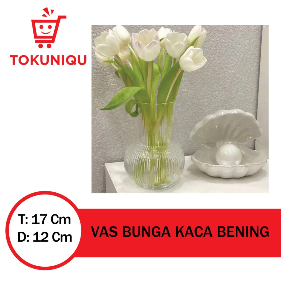 Jual Vas Bunga Kaca Bening Hias Minimalis Pot Tanaman Air Hidroponik ...
