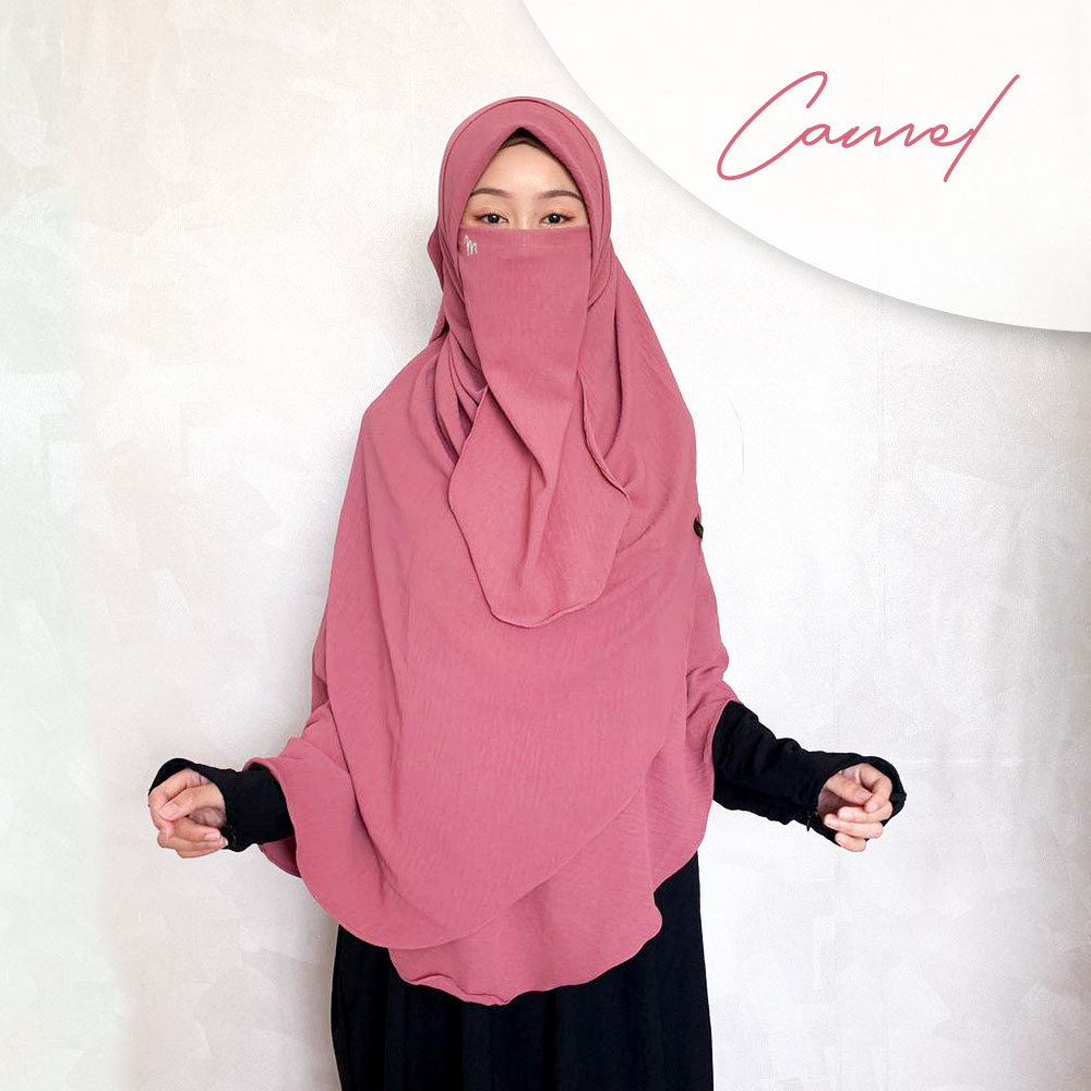 Jual Maslaha Niqab l Pashmina Curve Instant l Pashmina Malaysia Cringkle | Shopee Indonesia