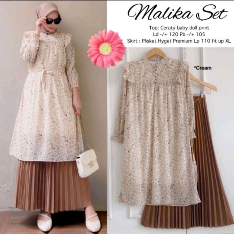 Jual M L XL XXL| SETELAN TUNIK CERUTY BABYDOLL JUMBO//TUNIK CERUTY ...