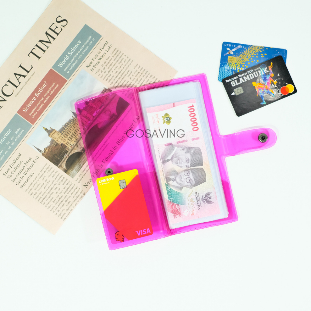 Jual ( 7 WARNA ) Dompet Budgeting Transparan 32 Slot / Dompet Keuangan ...