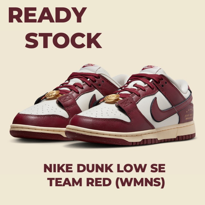 Jual Sigma Sneakers Nike Dunk Low SE Team Red (WMNS) | Shopee Indonesia