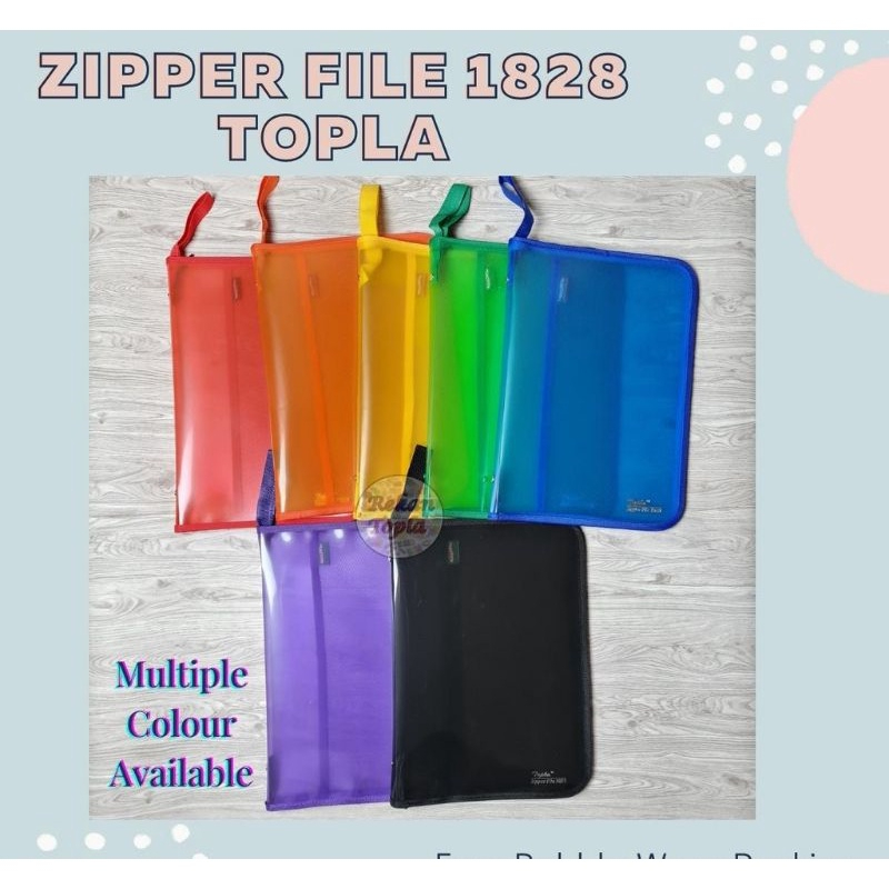 Jual TOPLA Zipper File Premium / Zipper File Reseleting Berwarna Folio ...