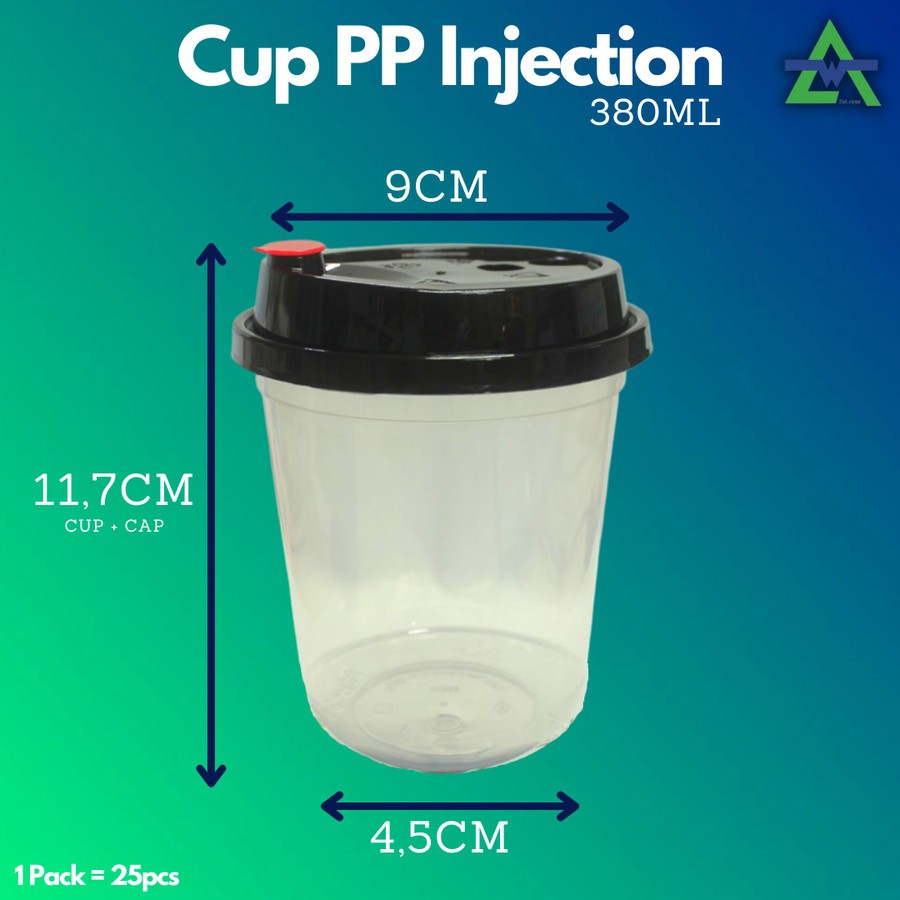 Jual Thinwall Cup 12OZ PP injection/Gelas plastik 380ml/INJECTION Cup ...