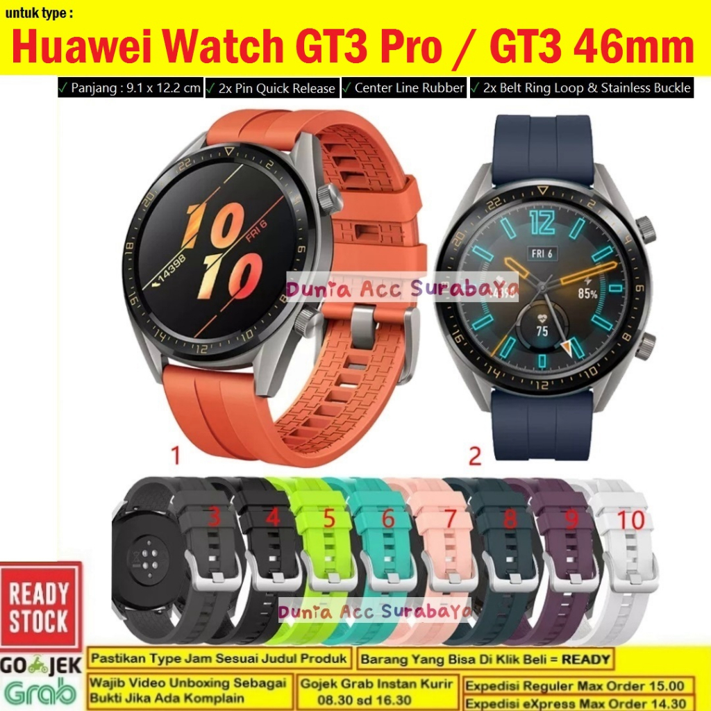 Jual Strap Huawei Watch GT 3 GT3 PRO 46mm Centel Line Silicone Strap ...