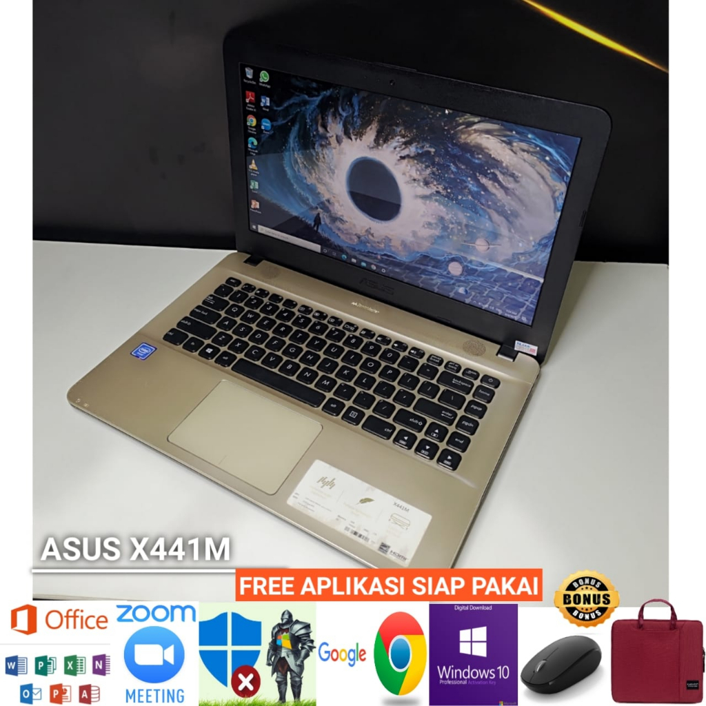 Jual Laptop ASUS X441M intel N3060 Ram 4GB HDD 500GB windows 10 pro 64 ...
