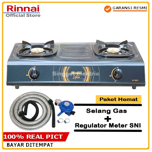 Jual Kompor Rinnai RI-522 C RI522C Kompor Gas Dua Tungku Rinnai 522c ...