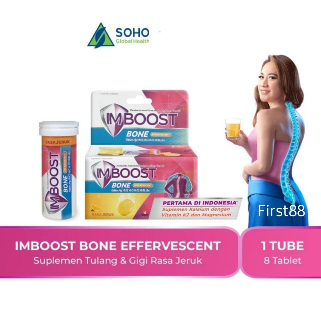 Jual Imboost Bone Effervescent Suplemen Kesehatan Tulang isi 8 Tablet ...