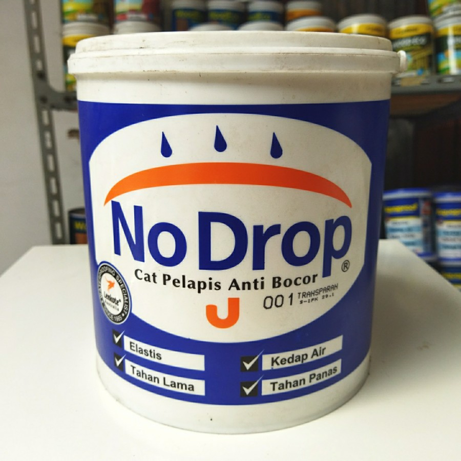 Jual No Drop Galon Cat Anti Bocor Waterproofing Cat Pelapis 4 kg | Shopee Indonesia