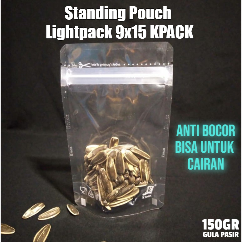 Jual (100 pcs) STANDING POUCH ZIPLOCK 9x15 BENING / KEMASAN PUDOT ...