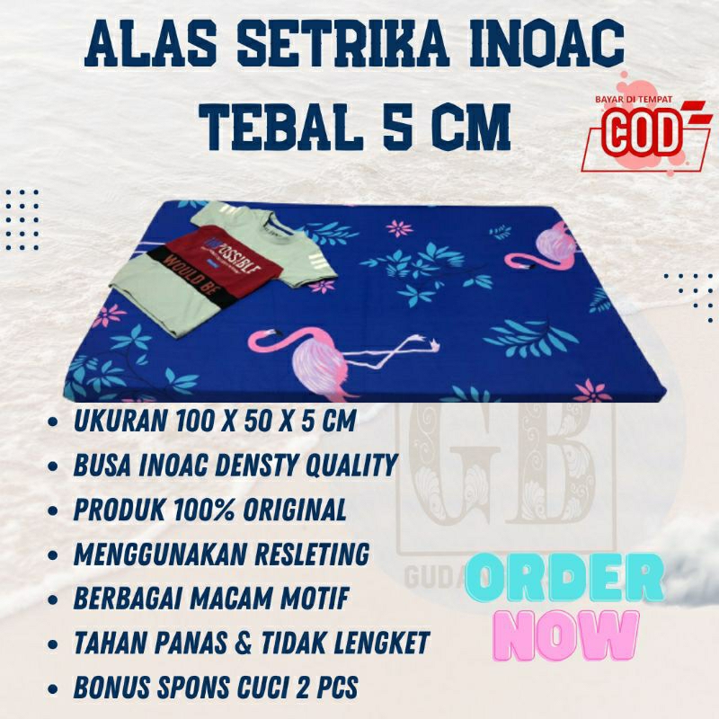 Jual Alas setrika busa tebal 5 cm / alas gosok ukuran 100x50x5 cm ...