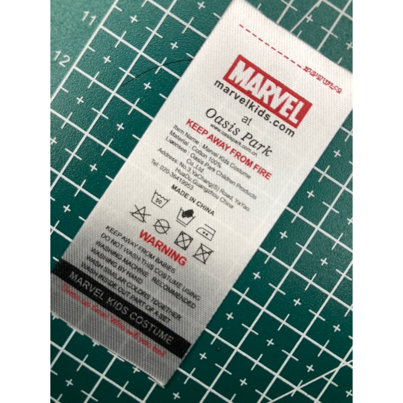 Jual MARVEL TAG WASH CARE LABEL SUPER PREMIUM CO 1X DI KIRIM 600PCS ...