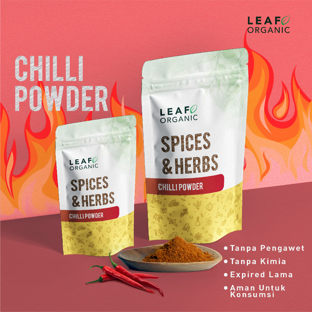 Jual Leaf Organic Chilli Powder , Cabai Kering Bubuk, Dry Chili ...