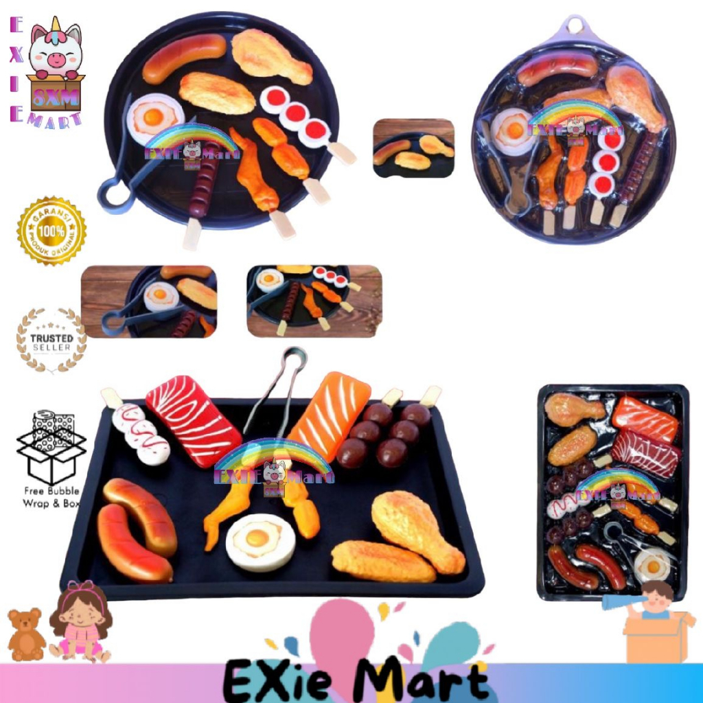 Jual MAINAN NAMPAN BBQ BULAT [SS1588] & KOTAK [SS1591] MASAK MASAKAN ...