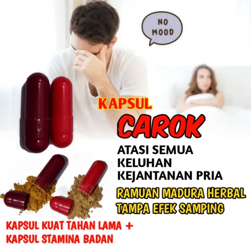 Jual Kapsul Kuat Pria Tahan Lama Herbal Ramuan Madura Kapsul CAROK | Shopee Indonesia