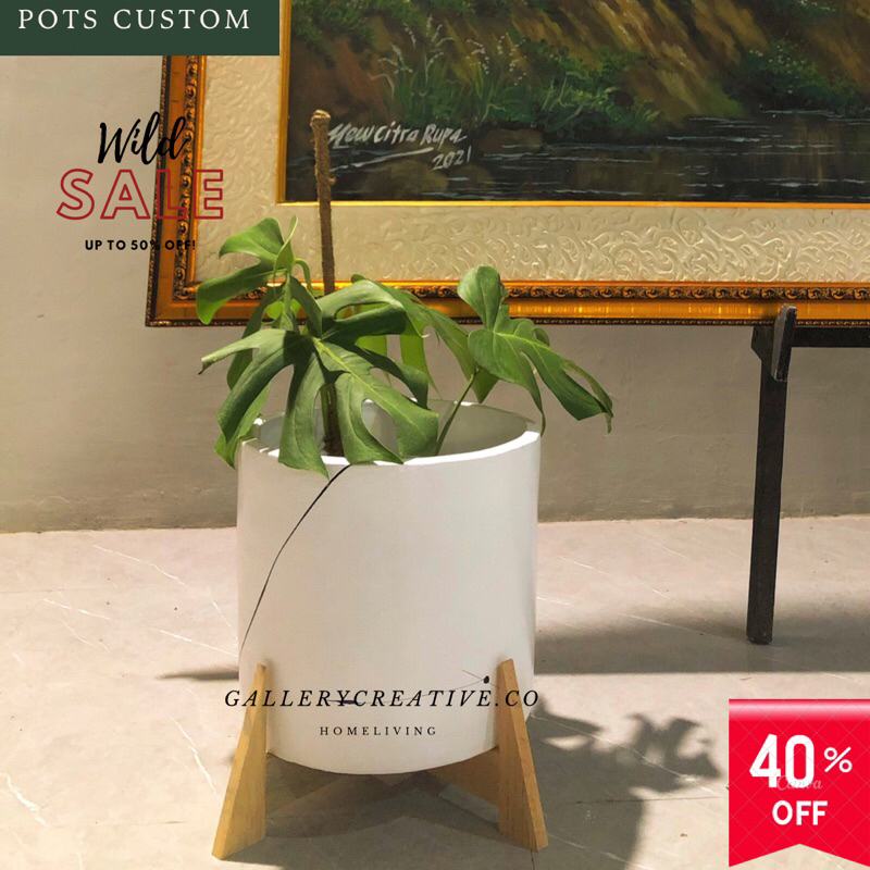 Jual pot hias - standing pot - vas bunga aesthetic dekorasi ruangan ...