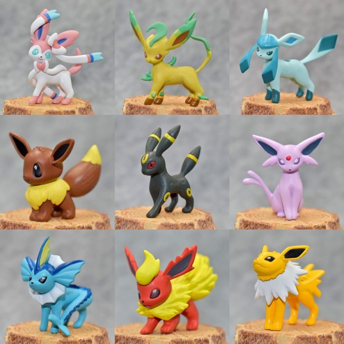 Jual 3 Pcs Figure Pokemon eevee Eeveelutions Sylveon , Glaceon ...