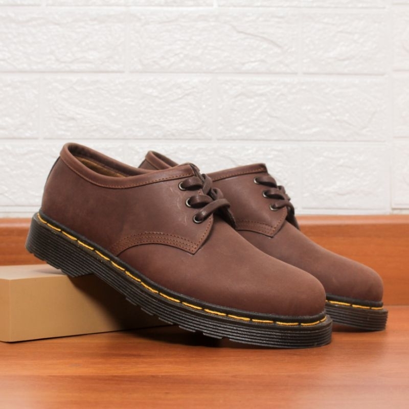 Jual sepatu docmart kulit crazyhorse coklat doff 1461 flavio boston ...