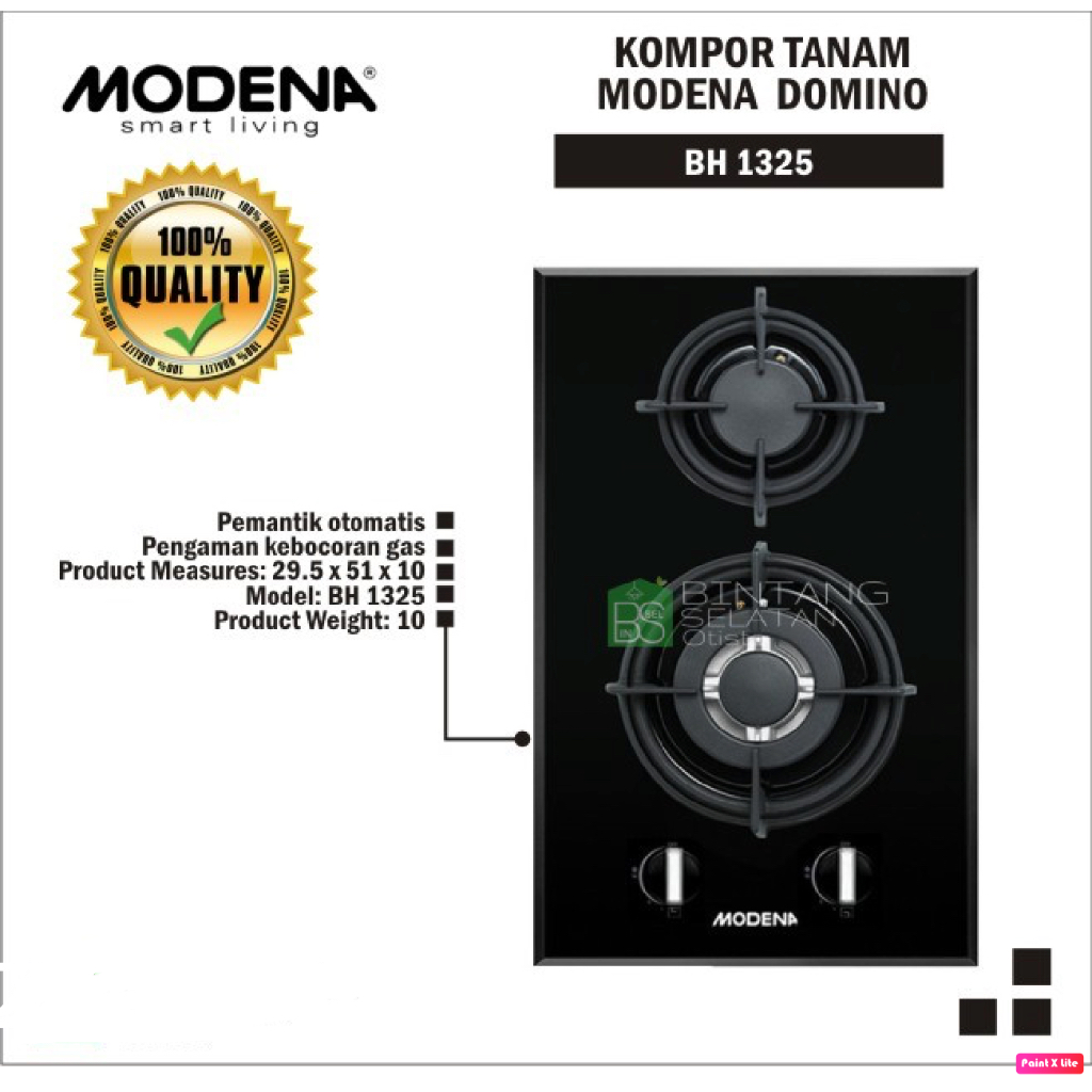Jual MODENA Kompor Tanam 2 Tungku BH 1325 | Shopee Indonesia