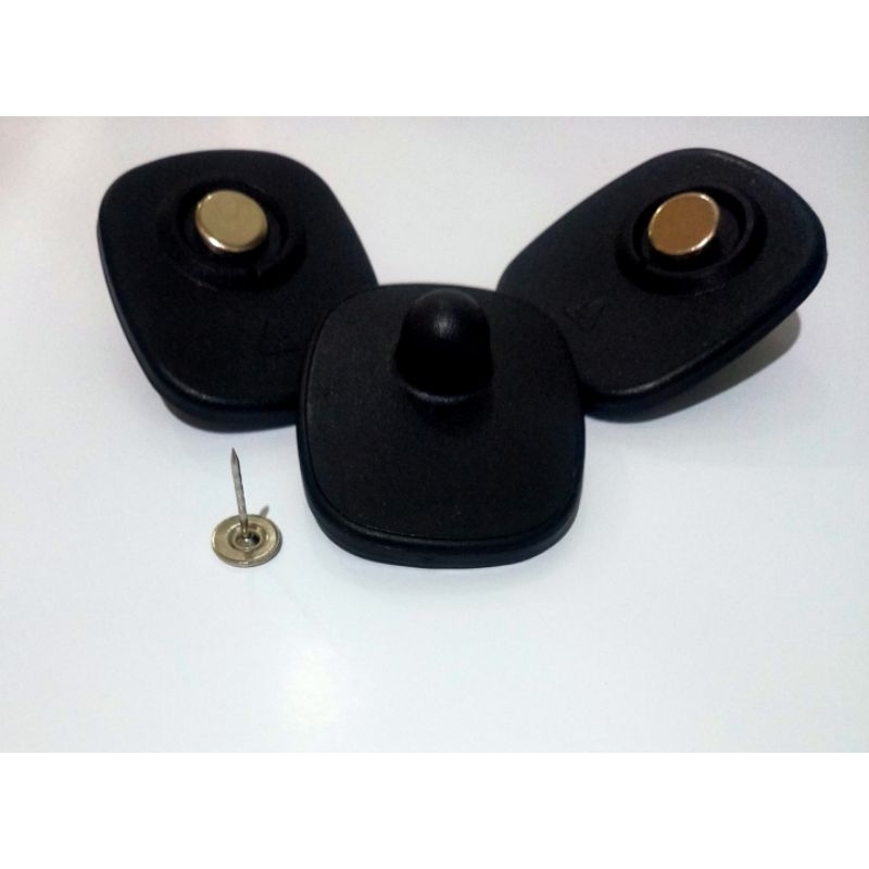 Jual EAS Sensormatic Checkpoint RF Square Tag Sensor + Pin/Paku Besi ...