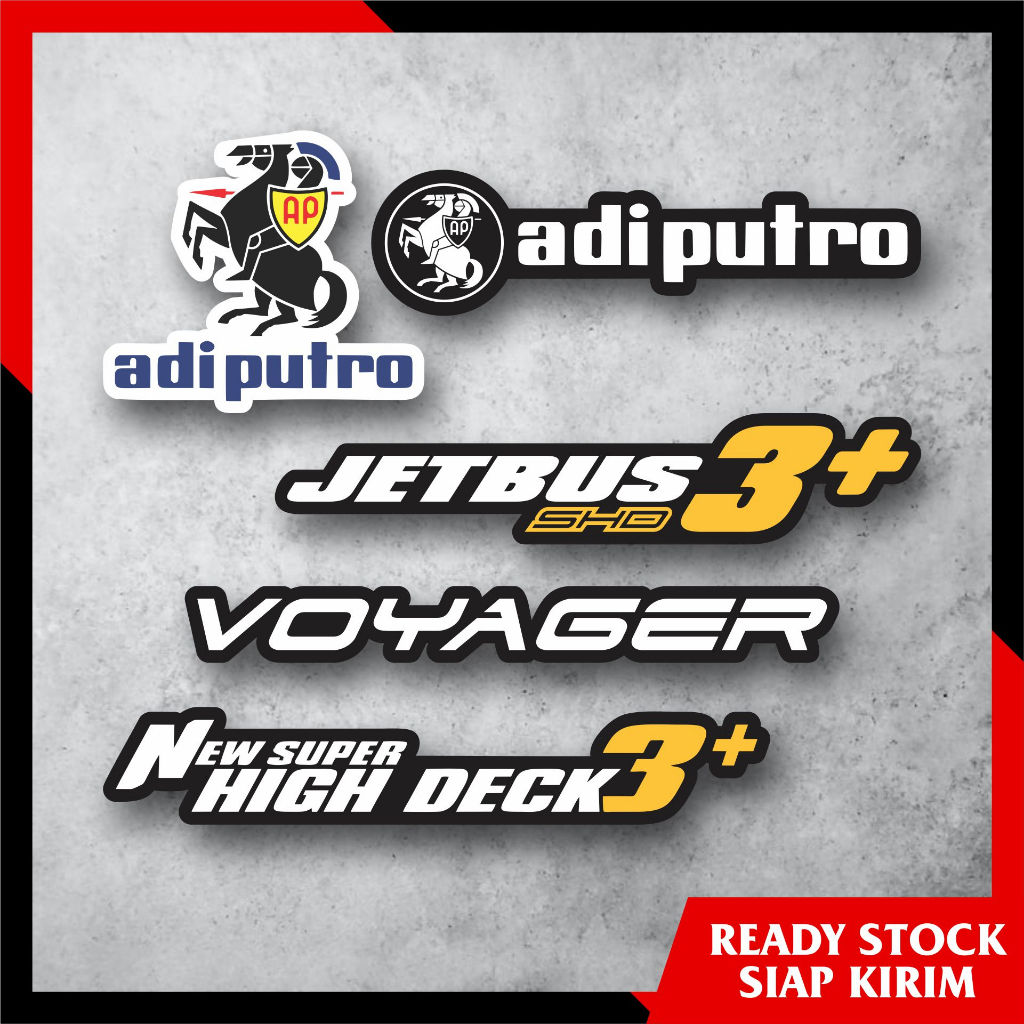 Jual PAKET 5PCS JETBUS 3 KAROSERI ADIPUTRO - Sticker Print Cutting ...