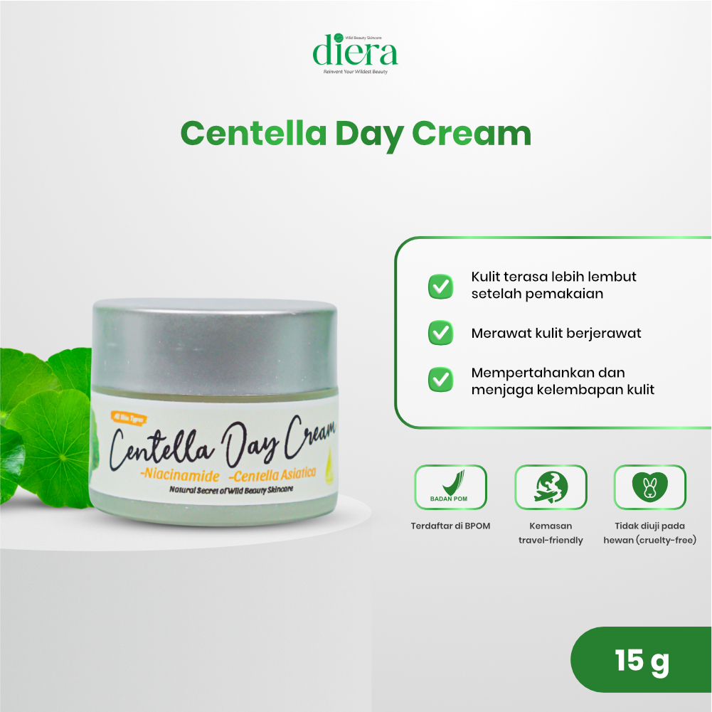Jual Diera Skincare Centella Day Cream 15gr Menghidrasi & Mencerahkan ...