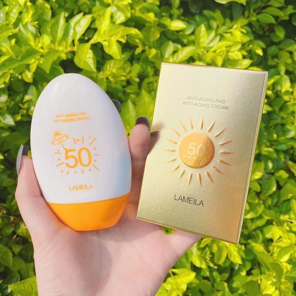 Jual LAMEILA Sun Block SPF 50 Sun Screen Wajah Tahan PA+++ 12 Jam Egg ...