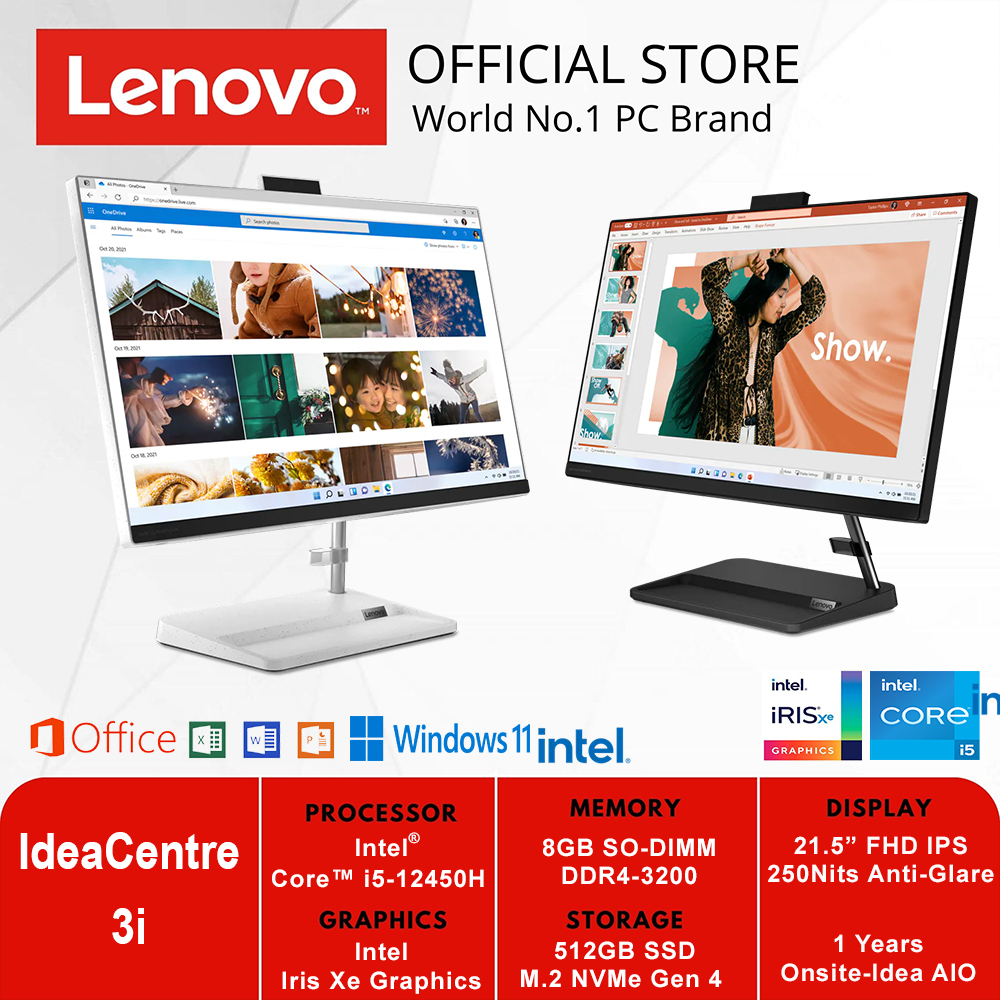 Jual LENOVO ALL IN ONE AIO 3i 22IAP7 CORE i5-12450H 8GB 512GB W11+OHS ...
