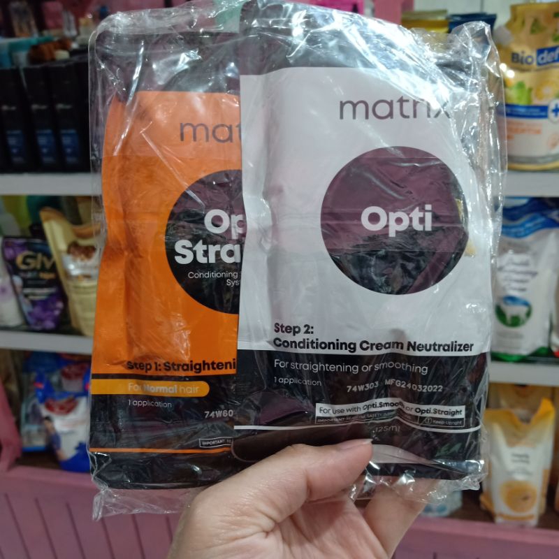Jual MATRIX OPTI STRAIGHT STEP 1 STEP 2 SACHET NORMAL RESITANT | Shopee ...