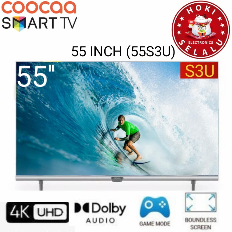Jual Coocaa LED Smart Digital TV 55 Inch 55S3U 4K Frame Less Dolby ...