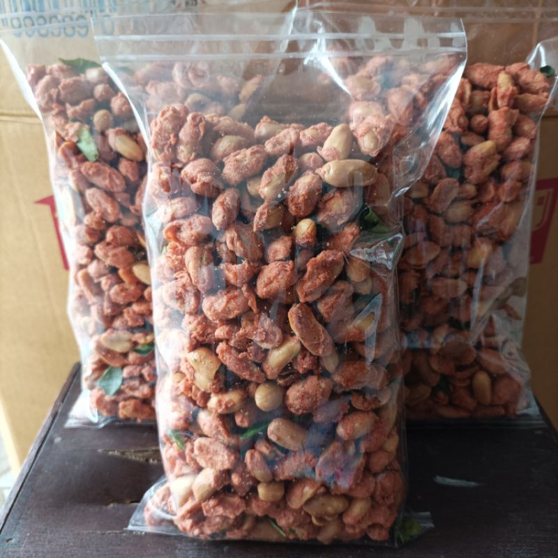 Jual kacang Thailand pedas manis,berat 500g, kacang Bali rempah, kacang ...