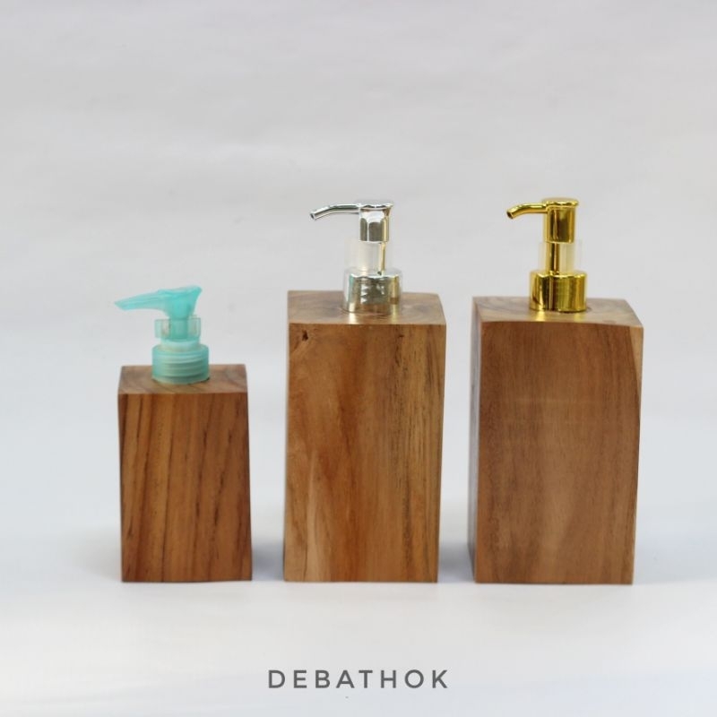 Jual Dispenser Botol Sabun Shampoo Hand Sanitizer Kayu Jati | Shopee ...