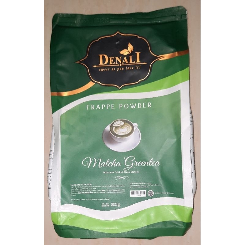 Jual Denali / DenalI frappe powder MATCHA GREEN TEA / GREENTEA 800 gram ...