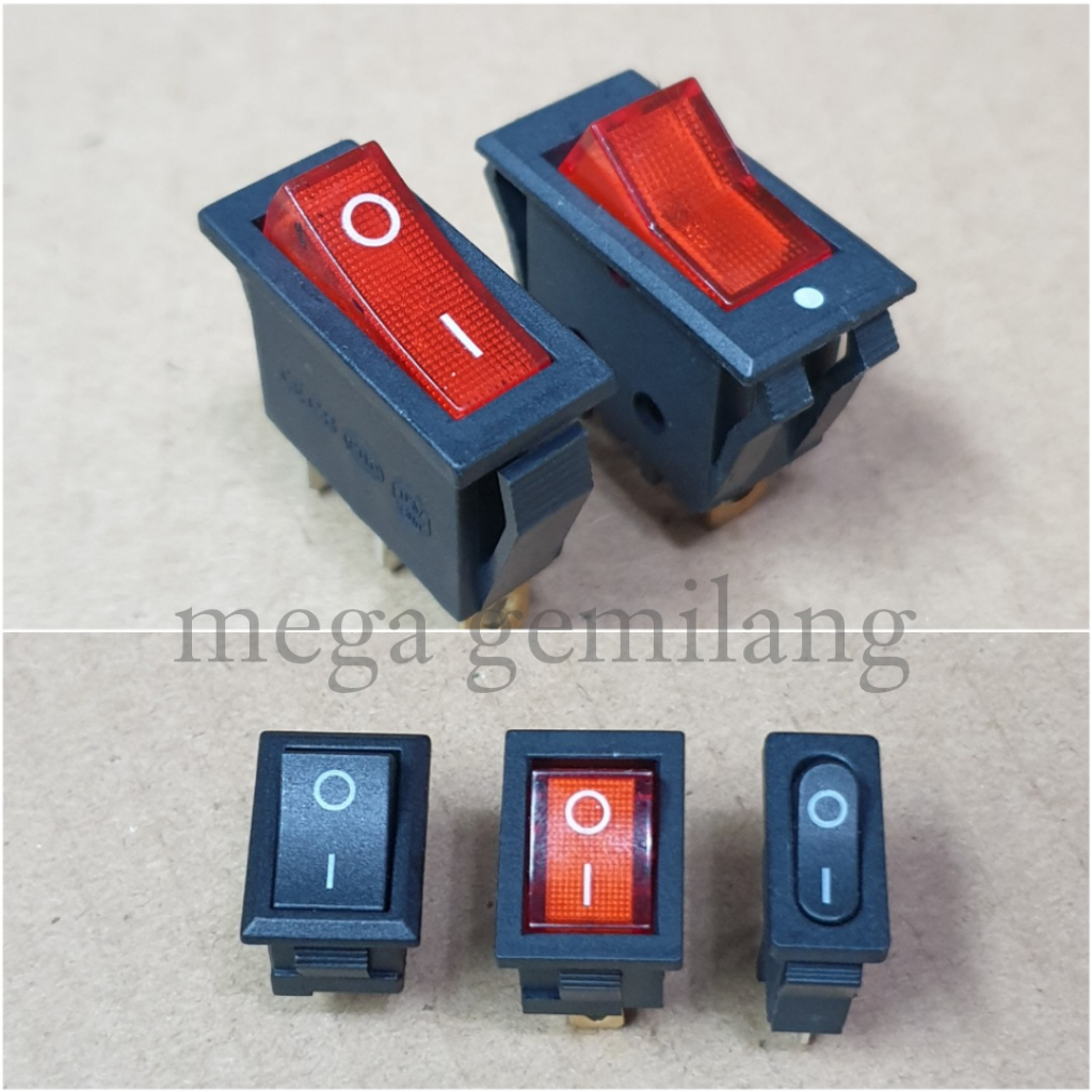 Jual Saklar kotak / saklar segi / rocker switch kecil / switch on off ...