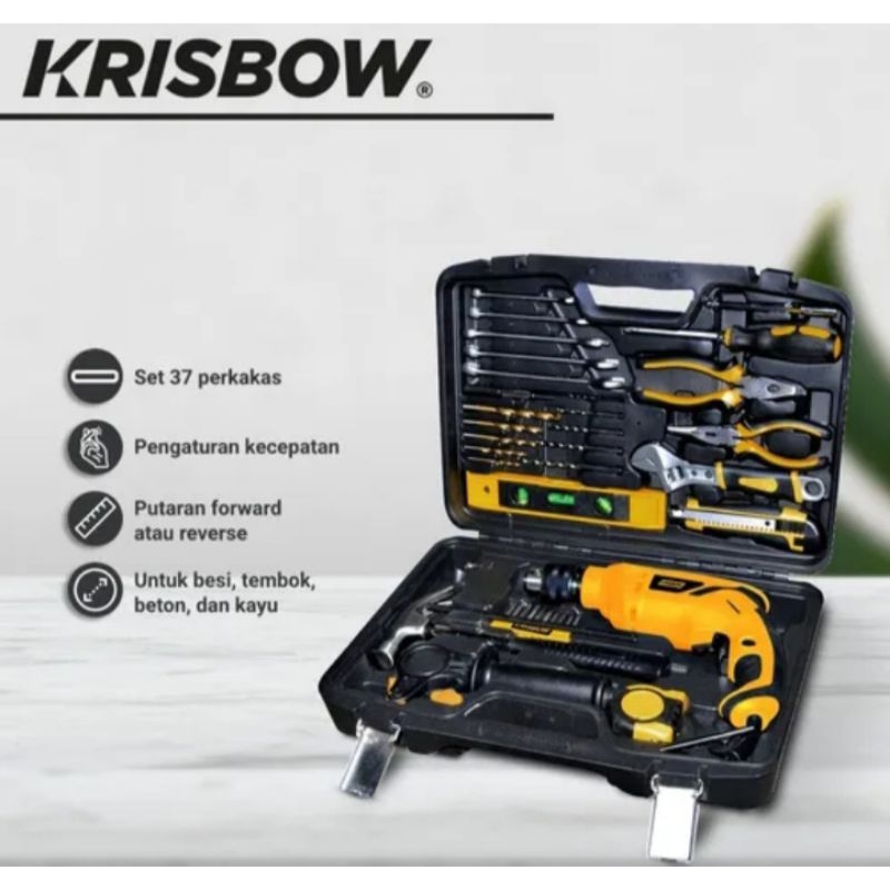 Jual Krisbow Set Bor Listrik Beton 600w 37 Pcs | Shopee Indonesia