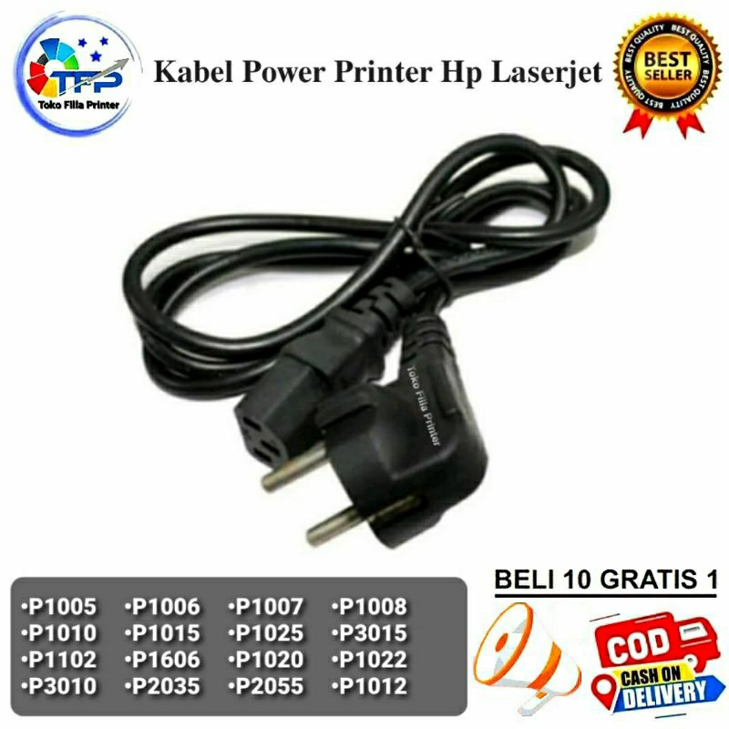 Jual Kabel Power Printer Hp Laserjet P1005 P1006 P1007 P1008 P1010 ...