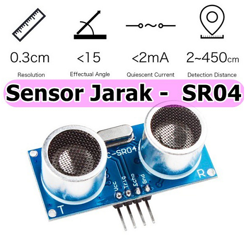 Jual Sensor ultrasonic pengukur jarak akurat module HC SR04 | Shopee ...