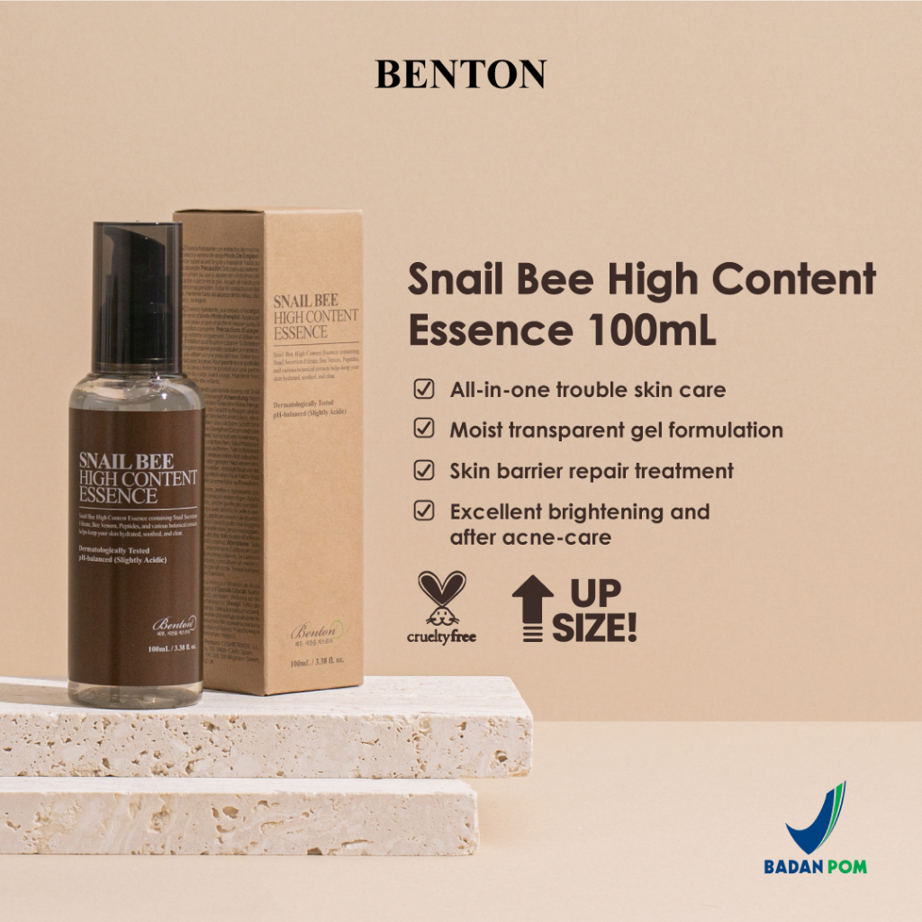 Jual BENTON Snail Bee High Content Essence 100ml | Shopee Indonesia